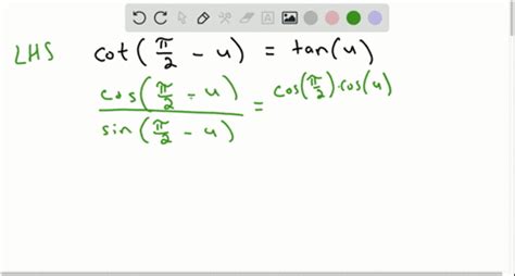 Solved Prove The Cofunction Identity Using The Addition And