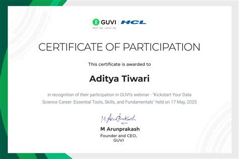 Datascience Webinar Guvi Hcl Learning Skillup Dataanalytics Bca Aditya Tiwari