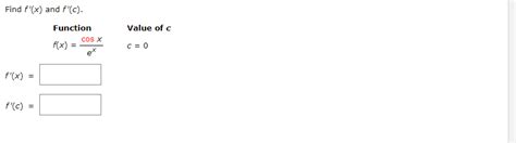 Solved Find Fx And Fc Value Of C Function X2 4 Fx