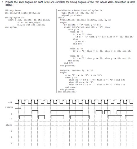 Solved Provide The State Diagram In Asm Form And Complete