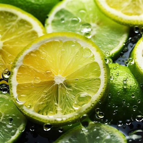 Premium Photo Slices Of Lemon And Lime In The Water