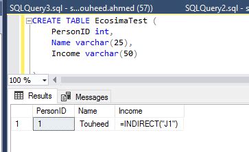 sql server - How can I import Excel cell reference or formula store in SQL table? - Stack Overflow