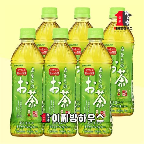 산가리아 녹차 500ml X 6개 차 말차 음료수 차종류 다이어트음료 일본녹차 일본말차 무설탕음료 마시는차 저칼로리 찬물녹차