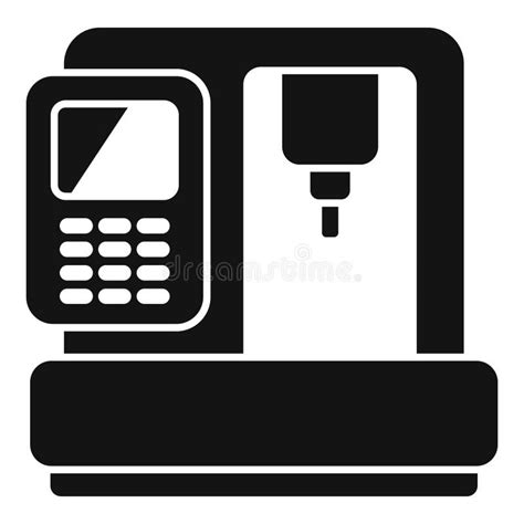 Milling Panel Machine Icon Simple Vector Center Gear Stock Vector