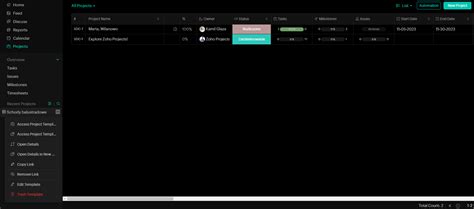 Project Template Not Showing Up Under Templates