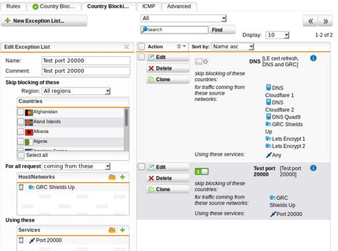 Country Blocking Exception Rule With Dnat Network Protection Firewall Nat Qos And Ips Utm
