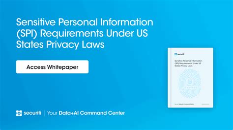 Navigating Sensitive Personal Information Spi Under Us State