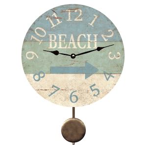 Beach Arrow Pendulum Clock Etsy