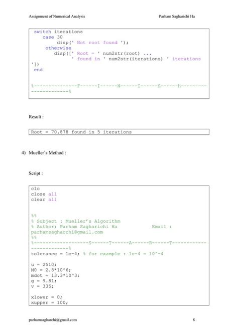 NUMERICAL METHODS WITH MATLAB Bisection Mueller S Newton Raphson