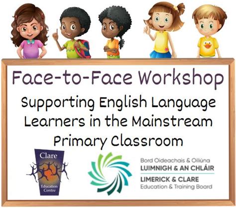 Face To Face Workshop Supporting English Language Learners In The Mainstream Primary Classroom