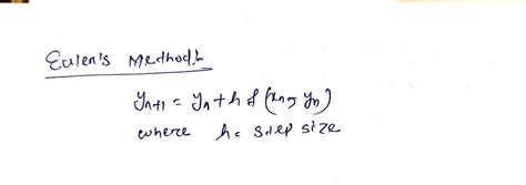 Answered Use Euler S Method With Step Size To Compute The