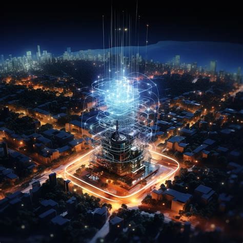 Premium Photo An Aerial View Revealed Cellular Wireless Mobile Data Towers Vast Reach Ai