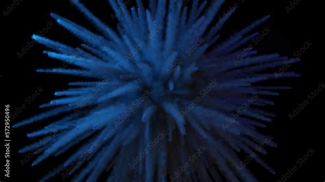黒背景の抽象的な粉の爆発。色粉の爆発。抽象的なクローズアップのほこり。青色の爆発。 Stock Illustration Adobe Stock