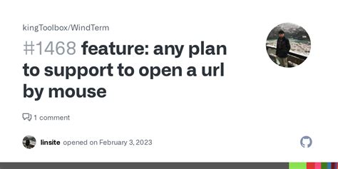 Feature Any Plan To Support To Open A Url By Mouse · Issue 1468