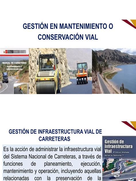 Gestión En Mantenimiento O Conservación Vial Pdf