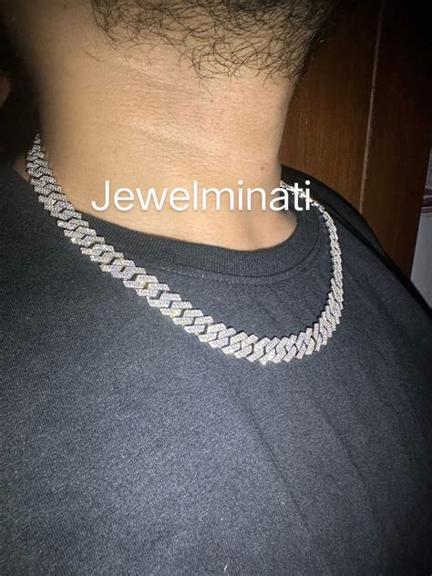 Mens 11mm Miami Cuban Link Chain 22 Inches Necklace Solid 925 Silver