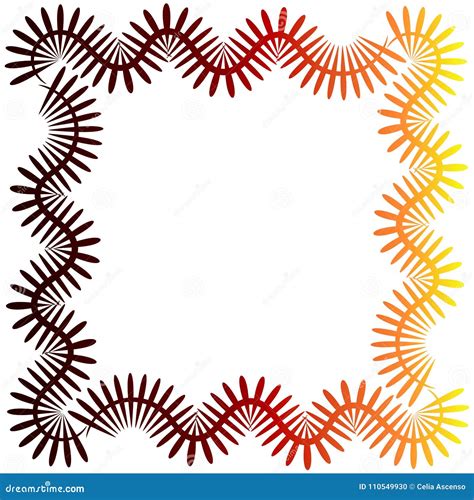Spikes Red Hot Border Frame Stock Illustration Illustration Of