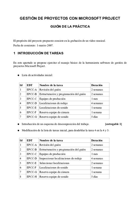 Pdf GestiÓn De Proyectos Con Microsoft Project
