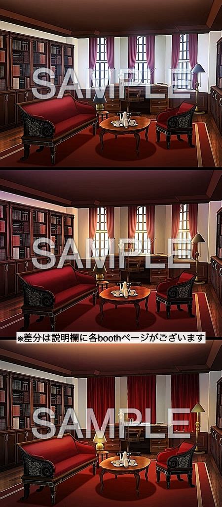 背景素材 応接間 夜 お屋敷編part05 Nexyashi001n 背景専門店みにくる Booth