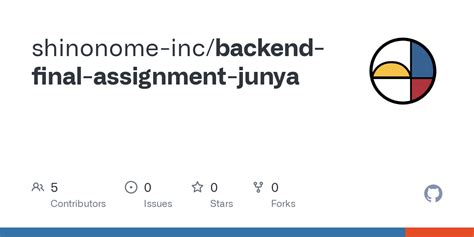 Github Shinonome Incbackend Final Assignment Junya