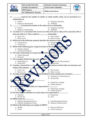 Asgmt 1 Assignment 1 Quantitative Analysis Suez Canal University