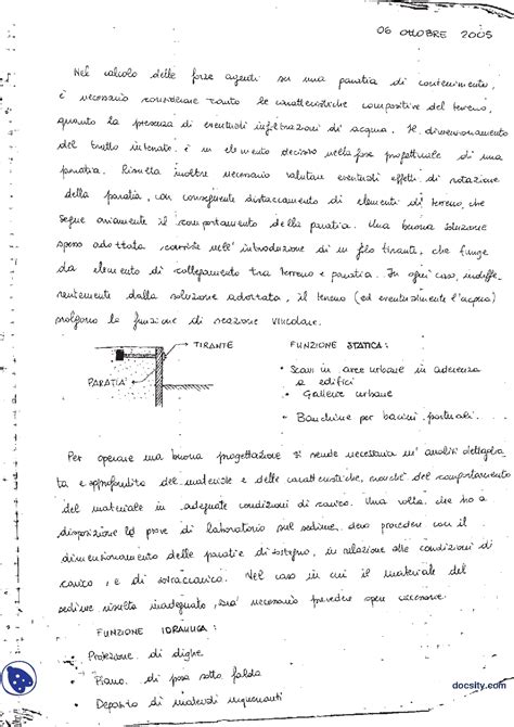 Appunti Geotecnica Parte 1 Funzione Idraulica E Statica Prof