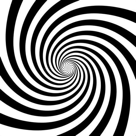 Dynamic Black And White Spiral Spinning Left Effect Background Stock Vector Illustration Of