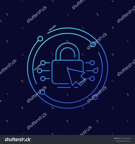 Access Line Icon Lock Cursor Vector Stock Vector Royalty Free 2115354704 Shutterstock
