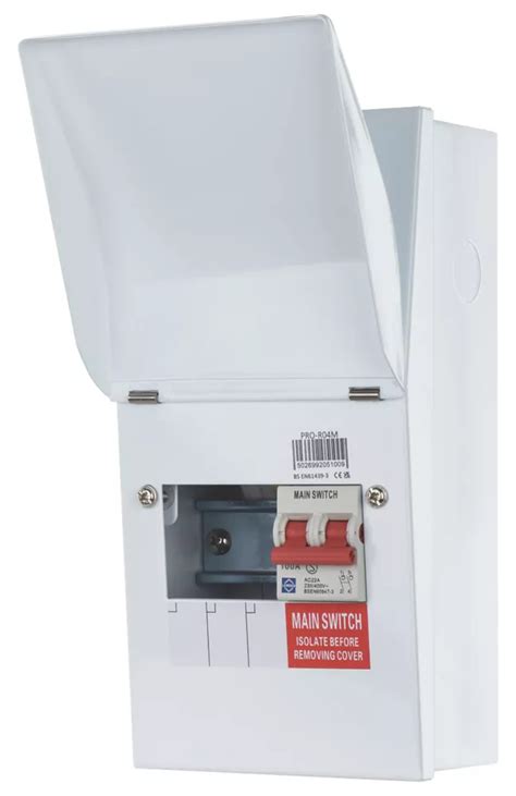 Lewden Pro 5 Module 2 Way Part Populated Main Switch Consumer Unit