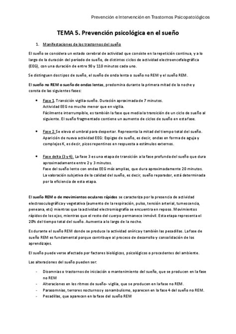 Apuntes De Máster De Psicología General Sanitaria Unir