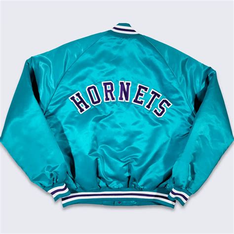 Nba Charlotte Hornets Vintage Chalk Line Satin Jacket