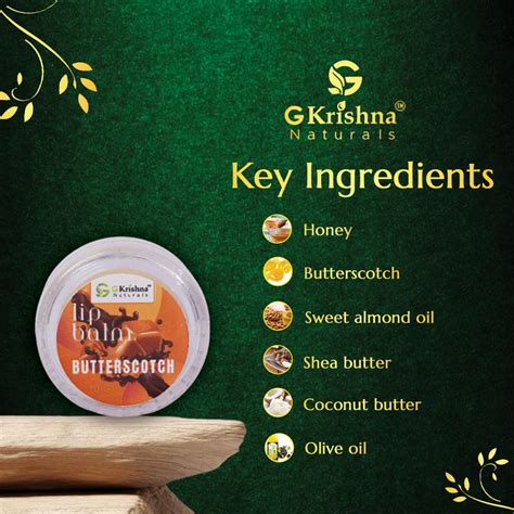 Butterscotch Lip Balm G Krishna Naturals