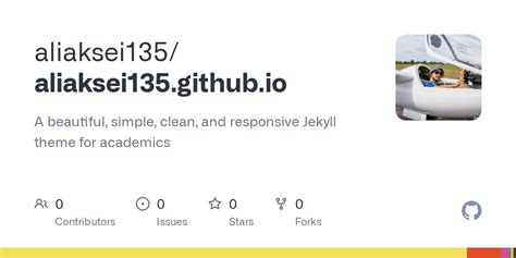 Github Aliaksei135 A Beautiful Simple Clean And Responsive Jekyll