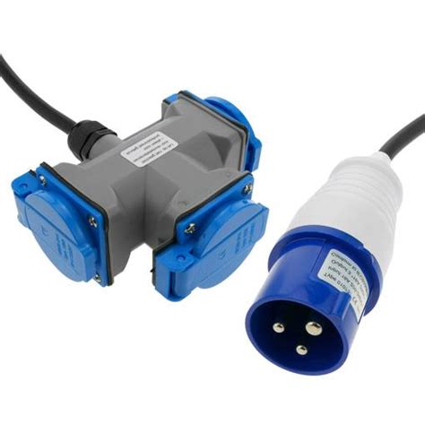 Adaptateur Cee Plug Mâle Vers Femelle 2pt 16a 230v Ip44 Iec 60309
