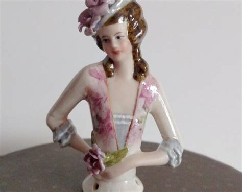 Porcelain Half Doll Miniature Doll Tassel Doll Elegant Etsy