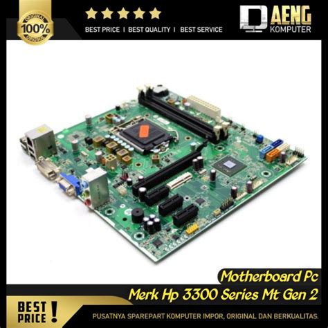 Jual Motherboard Mainboard Mobo Pc Merk HP Pro 3300 Series Mt Socket
