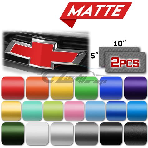 Ezautowrap Free Tool Kit 2pcs 5x10 Chevy Emblem Bowtie 4d Gloss Light