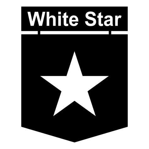 White Star Black Background Logo