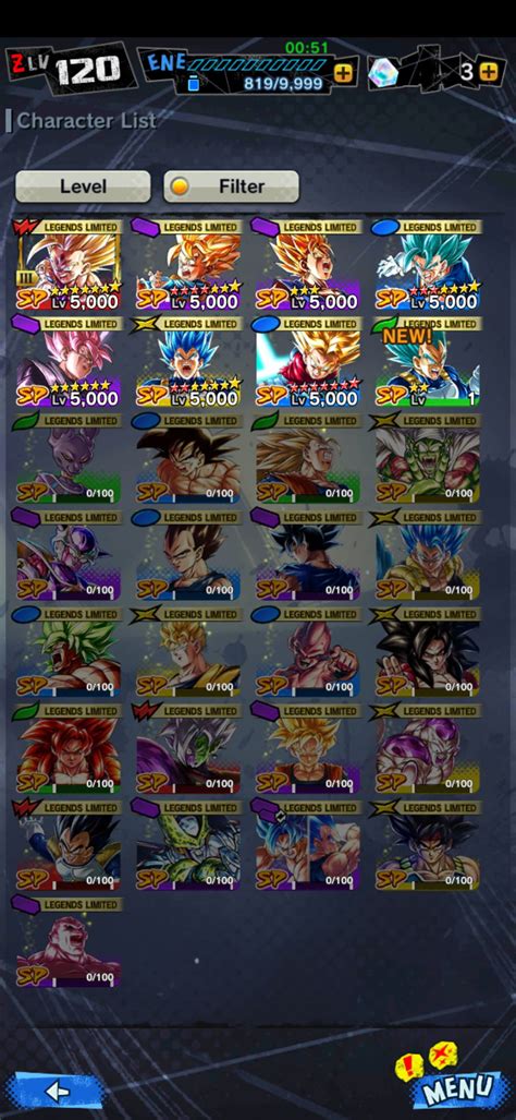 Sold Lvl120 Team Future With New Ul Goku Kaioken Trunks Full Star Epicnpc