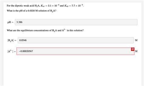 Solved For The Diprotic Weak Acid H A Kal X And Chegg
