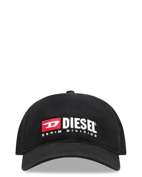 Diesel Corry Div Wash Logo Baseball Cap In Black For Men Lyst