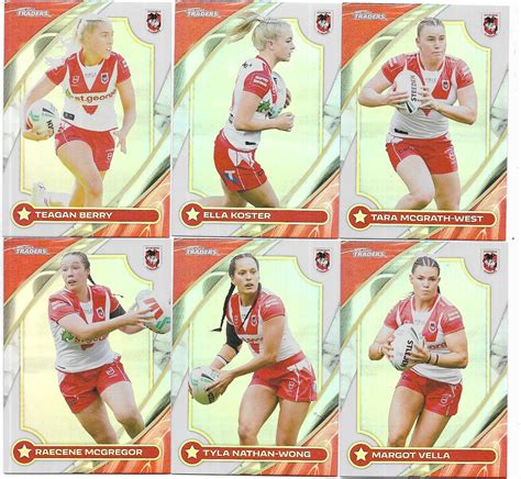 Nrl Traders Titanium Nrlw Team Set Dragons APT Collectables