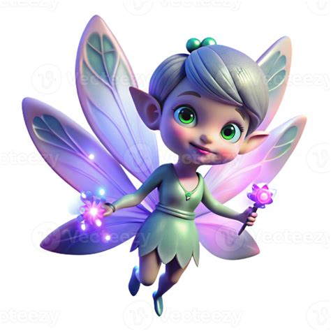 Dramatic Creative A Playful Pixie With Iridescent Wings And Sparkling