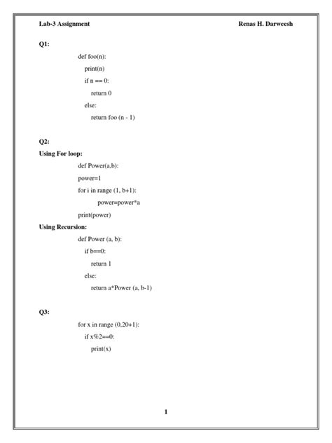 Lab 3 Assignment Renas H Darweesh Pdf