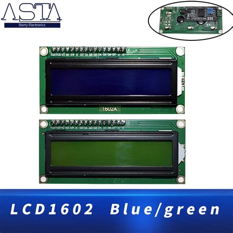 Lcd1602 I2c Lcd 1602 Module Blue Yellow Green Screen Iic I2c Lcd1602