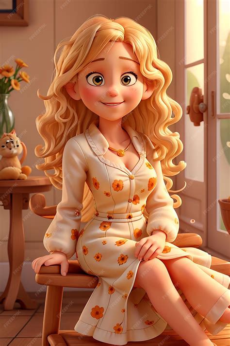 Premium Photo 3d Cute Hot Young Girl Cartoon Character Photo Ai Generated