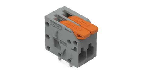 Wago 2 Pole Pcb Terminal Block With Push In Cage Clamp Panel Builder Us