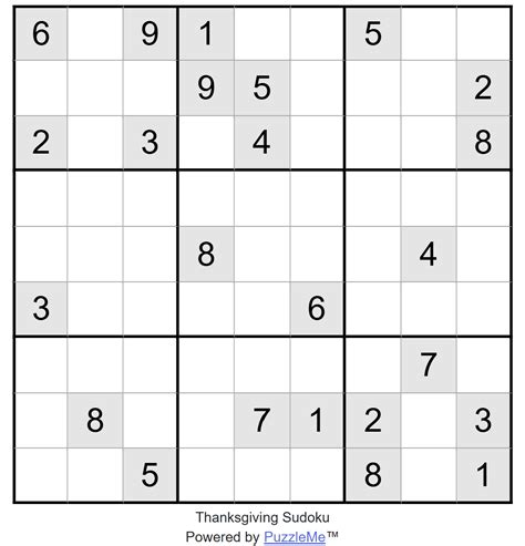 Thanksgiving Sudoku The Triangle