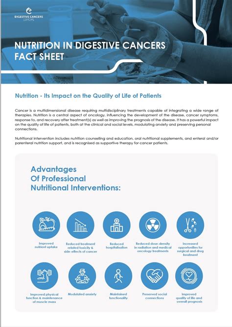 Nutrition In Digestive Cancers Fact Sheet Digestive Cancers Europe