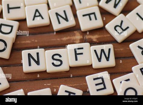 Nsfw Not Suitable For Work Stock Photo Alamy